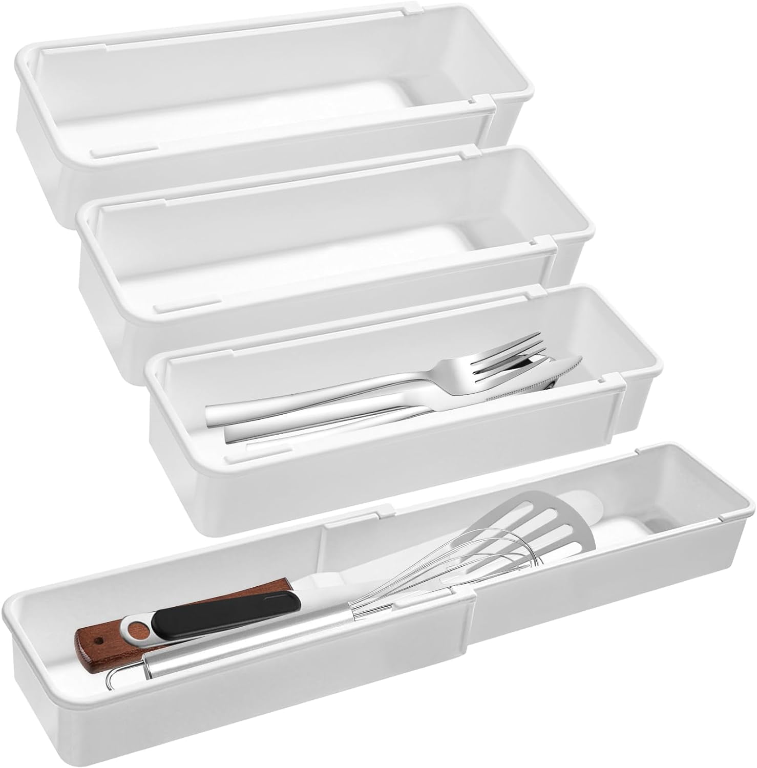Zgui Drawer Organizers Set,Expandable Drawer Organizer Trays,Drawer ...