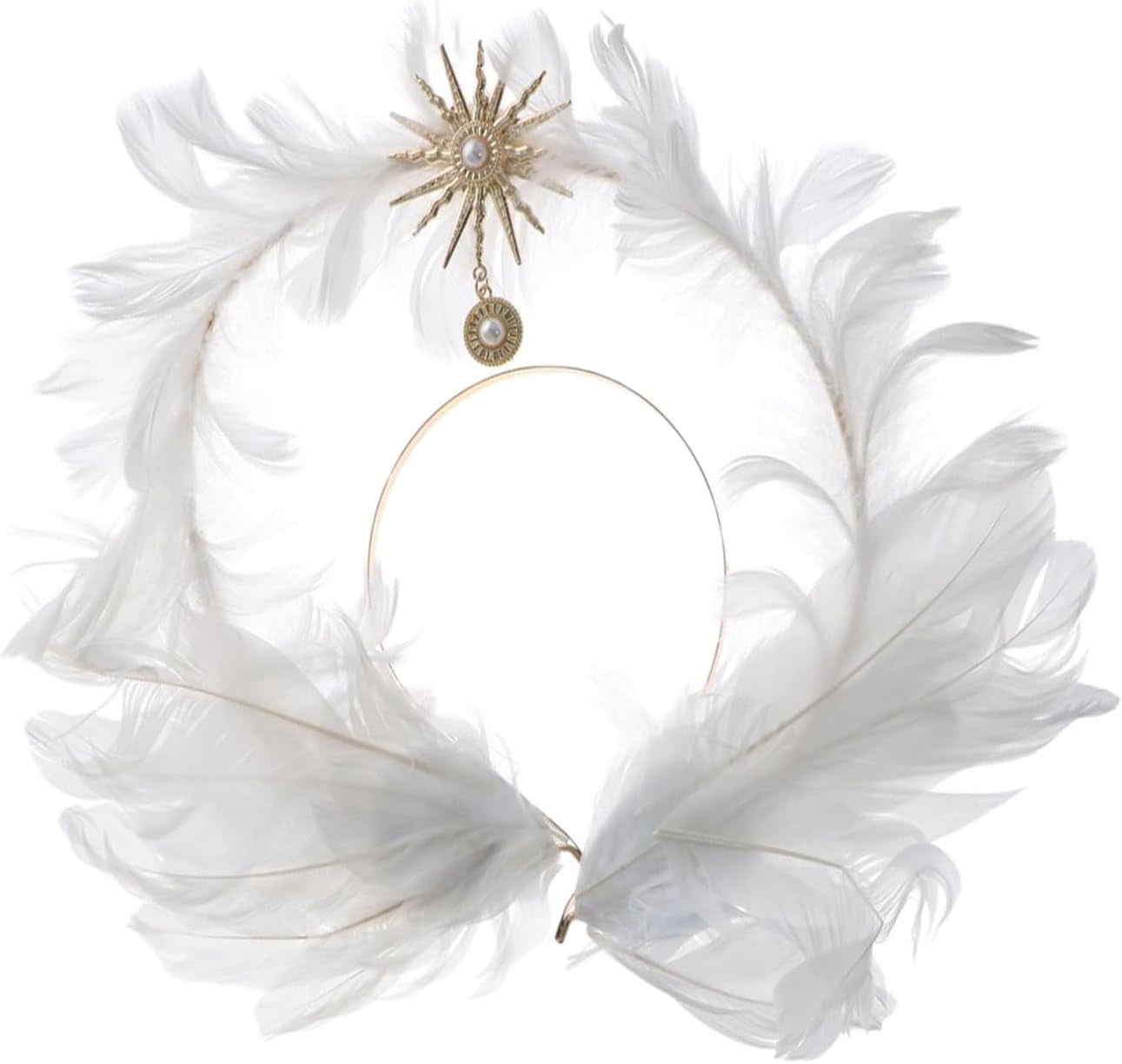 Zgui Feather Headband Angel Wings Headband Goddess Headband Sun Star ...