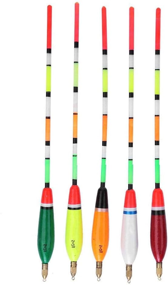 Zgui Fishing Floats Kit, 5PCS Multiple Color Lightweight Balsa Wood ...