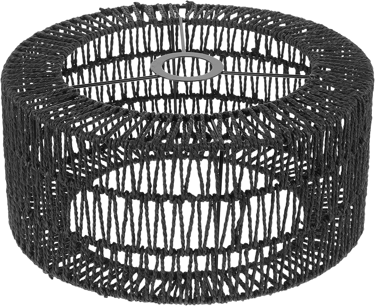 Zgui Rattan Lamp Shade:Boho Weave Lamp Shades Farmhouse Woven Lampshade ...