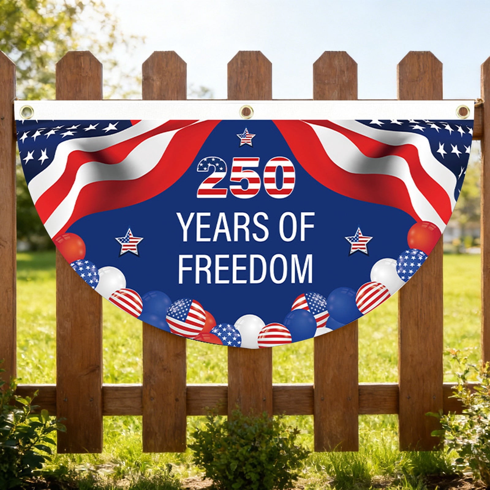 Zguuel 250Th Anniversary 4Th of July Patriotic Flags Half Moon For ...