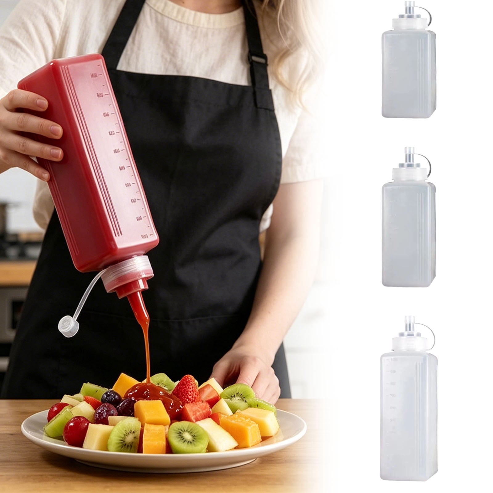 Zguuel 8.46Inch Condiment Squeeze Bottles, Squeeze Bottles for Sauces ...