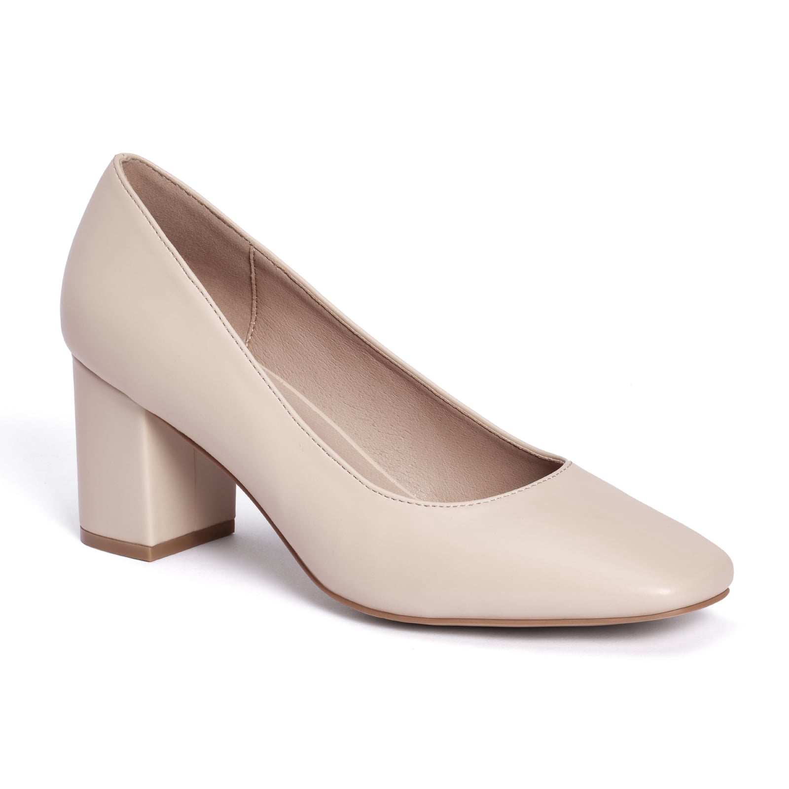Zhabtu Block Heels Pumps for Women,Chunky High Heels Closed Square toe ...