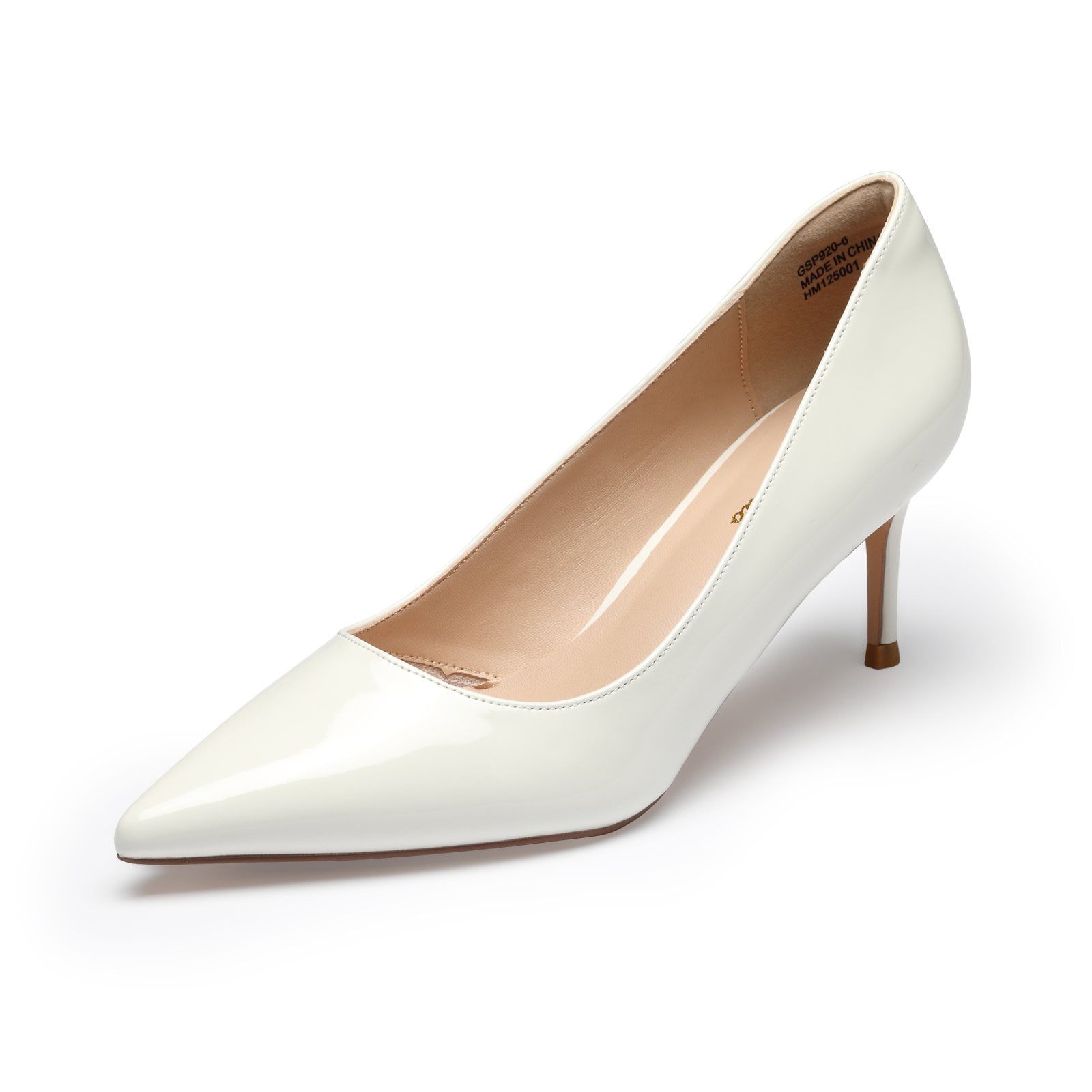 Zhabtuc Low Heel Pumps for Women Pointed Toe Heels Pumps Sexy Slip On ...