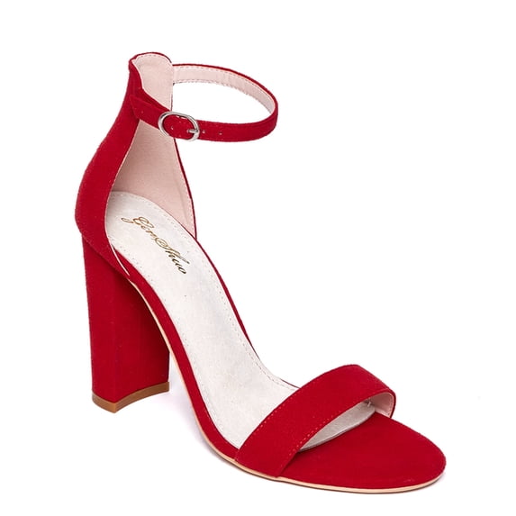 Zhabtuc Women Casual Chunky Heels Sandals Open Toe Ankle Strap Block ...