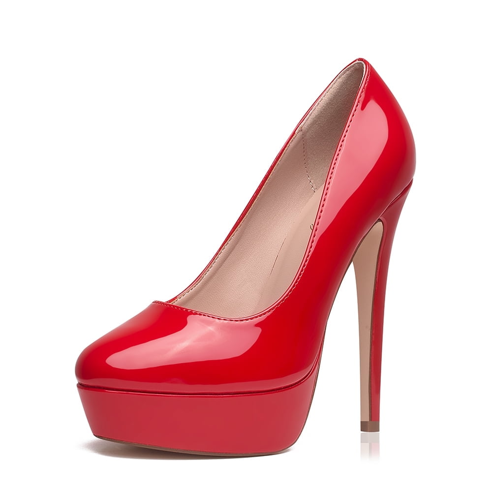 Zhabtuc Women's High Heels Platform Pumps Shoes Peep Toe Stilettos Slip ...