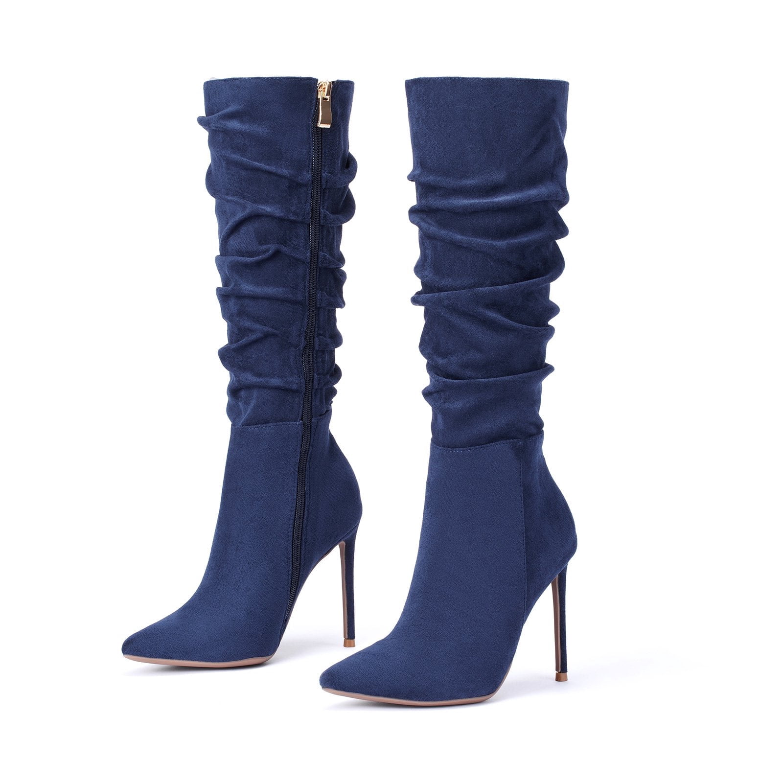 Zhabtuc Women's Knee High Booties,Faux Suede High Boots for Women,4 ...