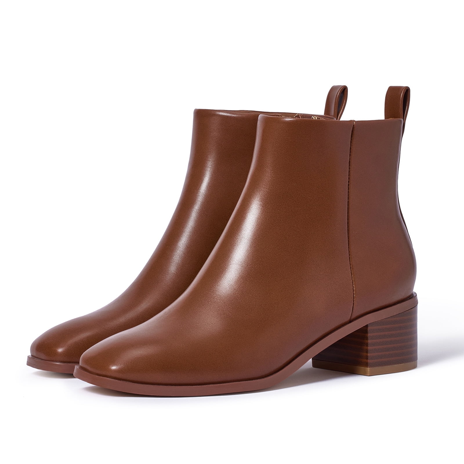 Zhabtuc Women's Low Heel Chunky Boots Chelsea Boots Female Combat Boots ...