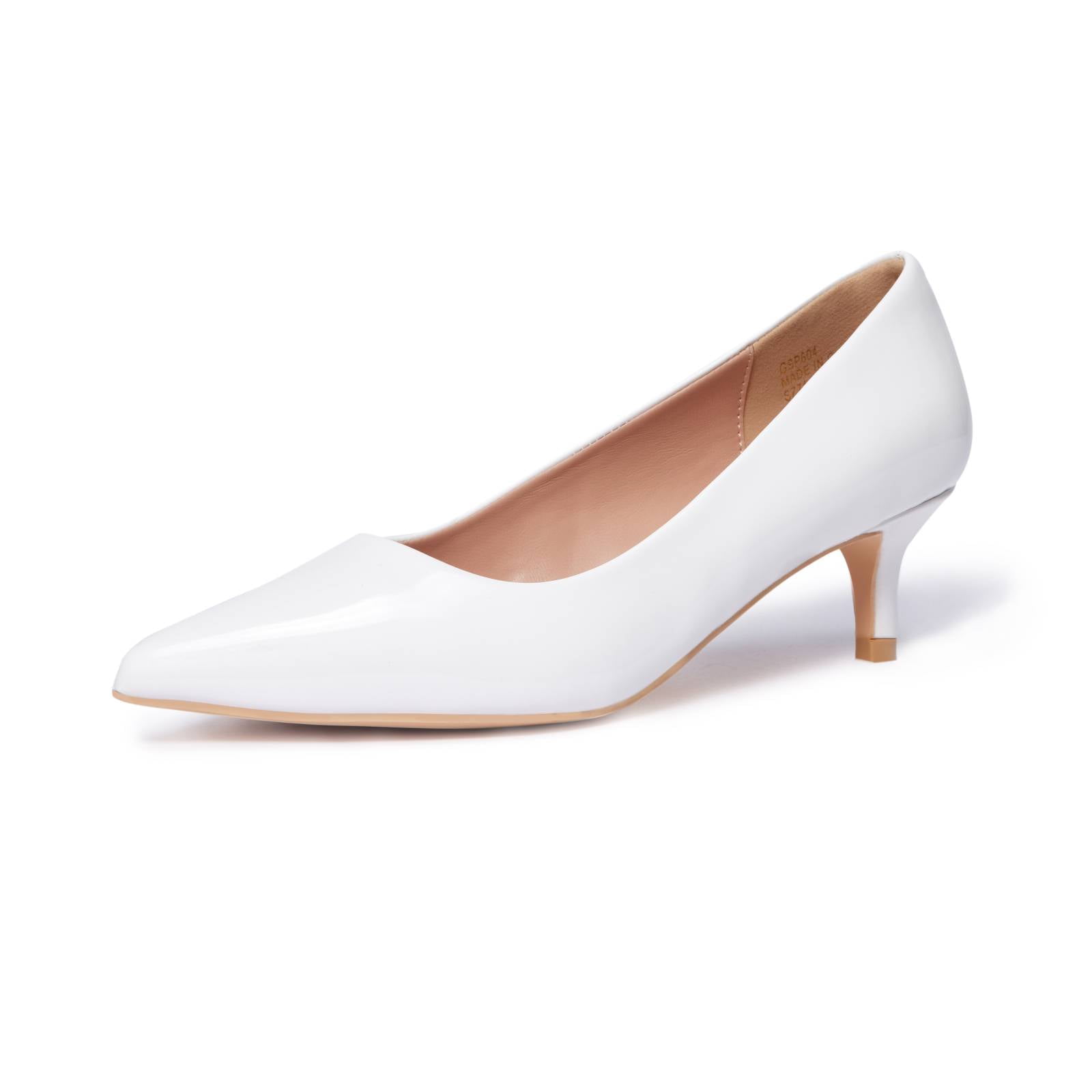 Zhabtuc Womens Kitten Heels,2 Inch Low Heel Pumps Slip On Closed ...