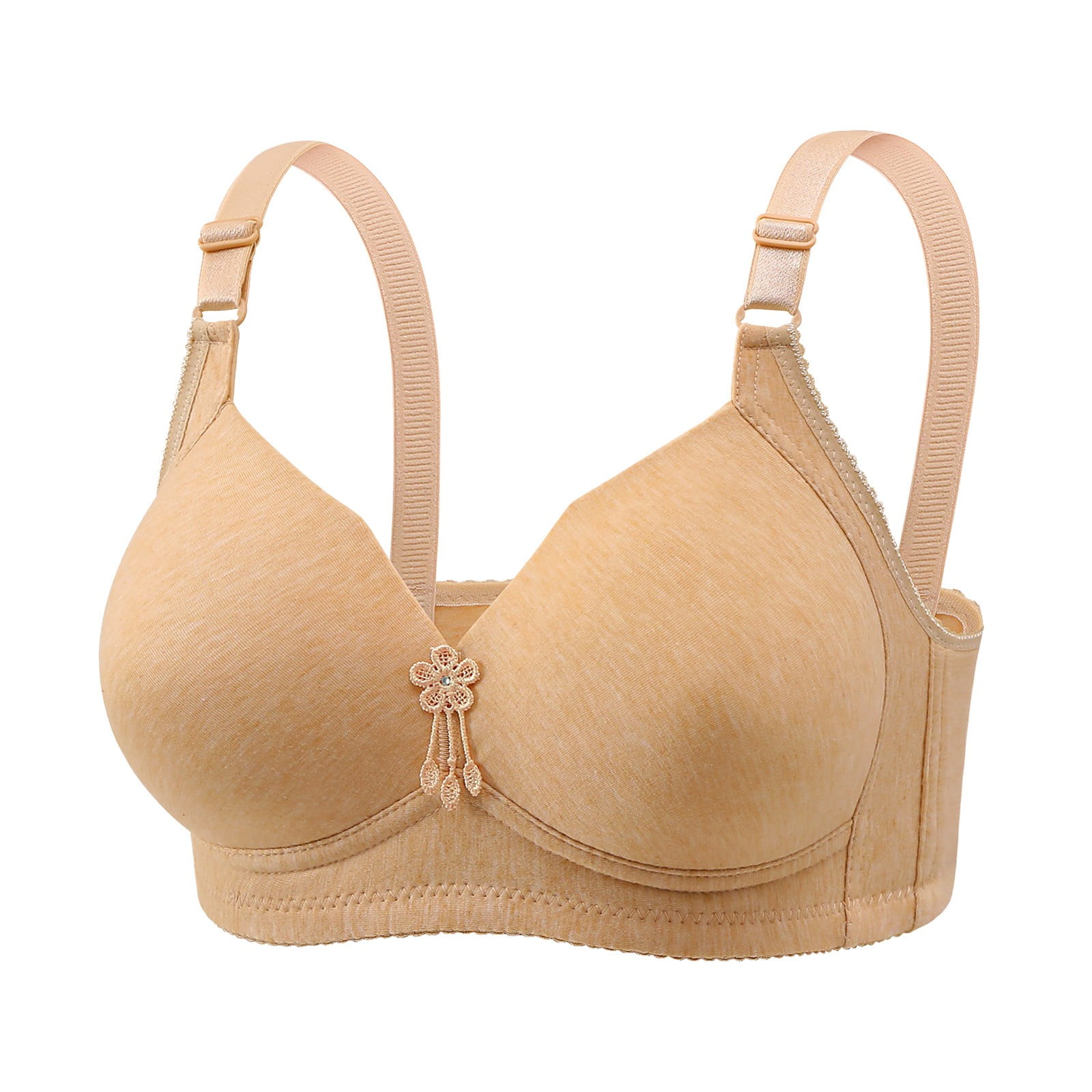 Zhaghmin Seamless T-Shirt Bras for Women Wireless Support Bra for Large ...