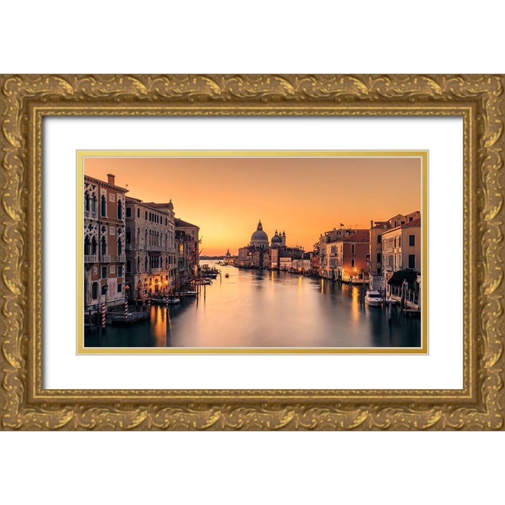 Zhang, Eric 24x15 Gold Ornate Wood Framed with Double Matting Museum Art Print Titled - Dawn On ...