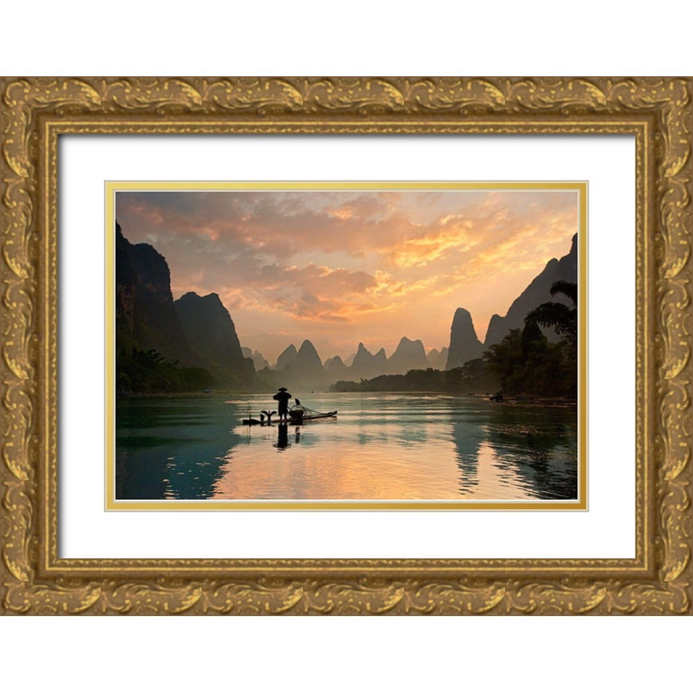 Zhang, Yan 24x17 Gold Ornate Wood Framed with Double Matting Museum Art ...