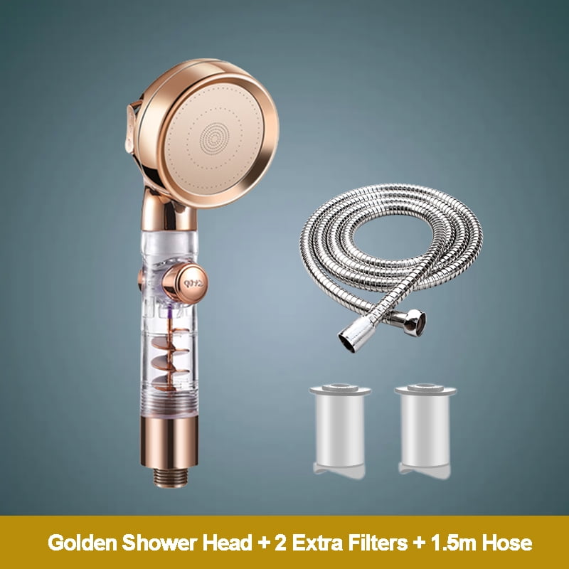 Zhangji New 3-Function Shower Head with one Key Stop Magic Watering ...