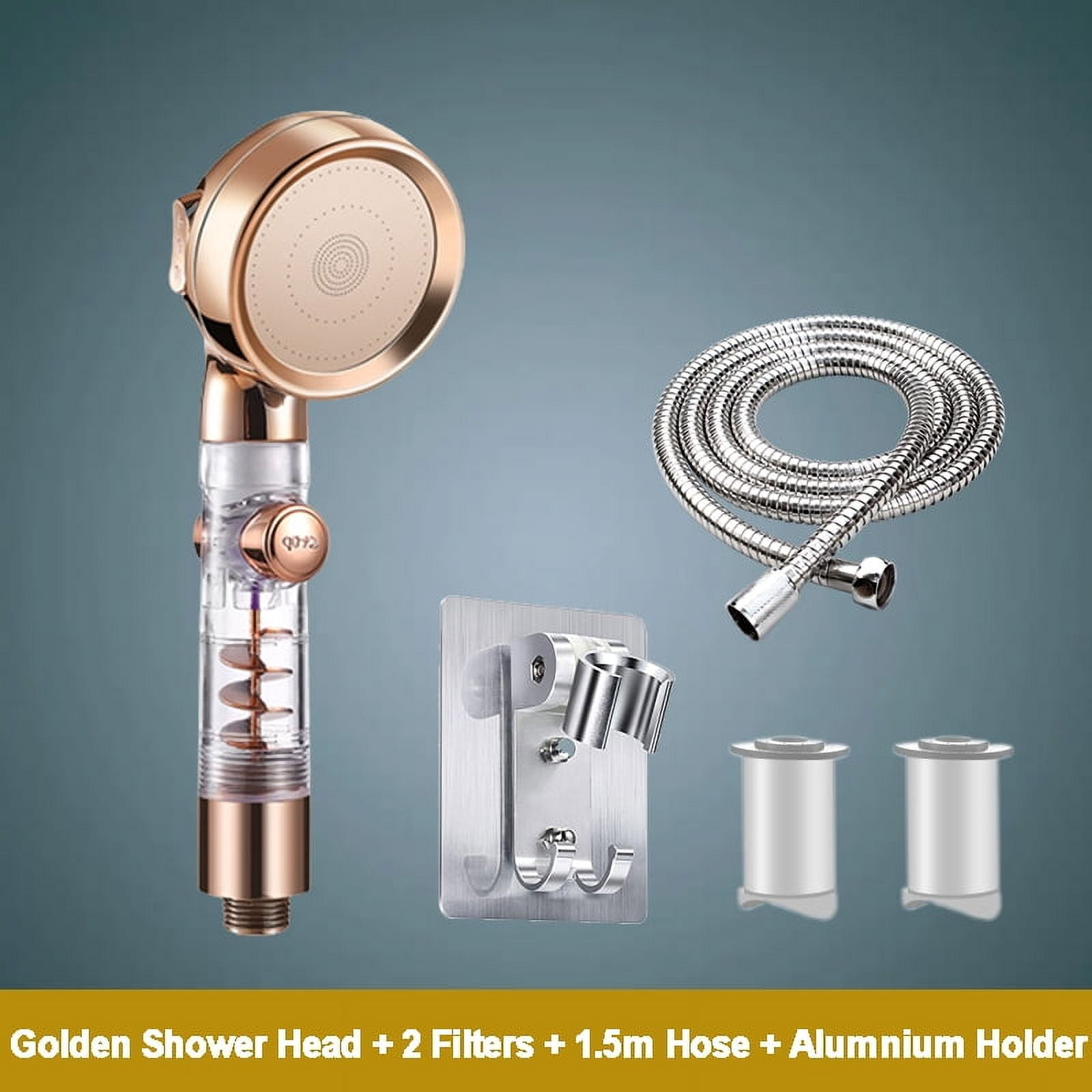 Zhangji New 3-Function Shower Head with one Key Stop Magic Watering ...