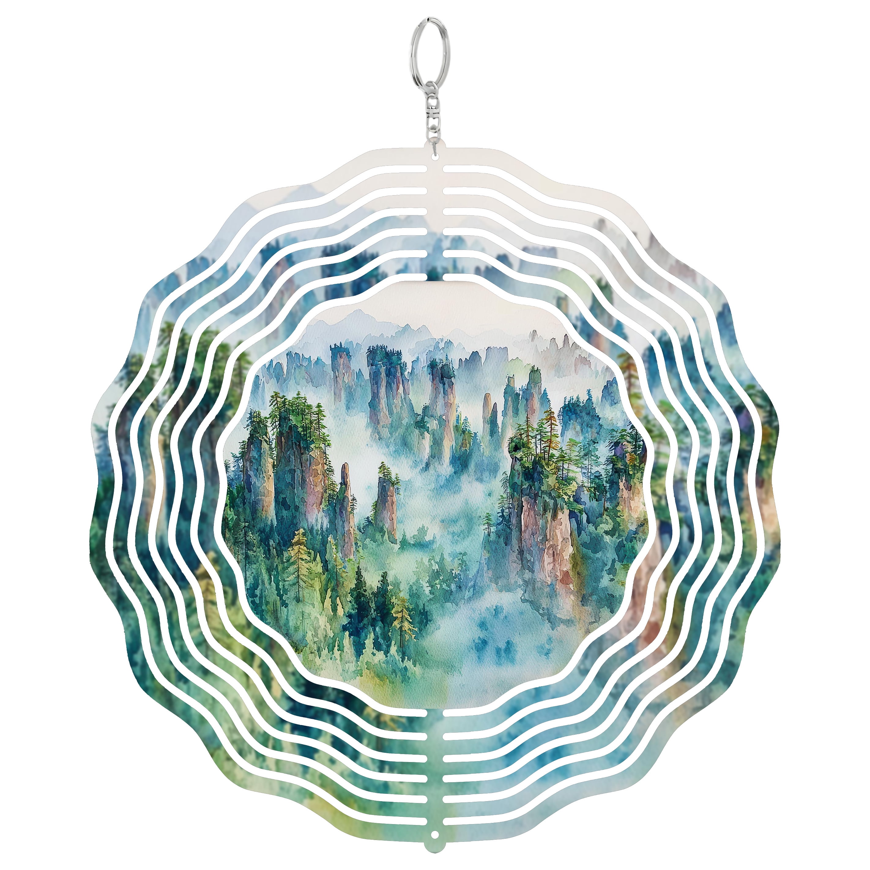 Zhangjiajie China 3D Wind Spinner Stainless Steel Kinetic Art Garden ...