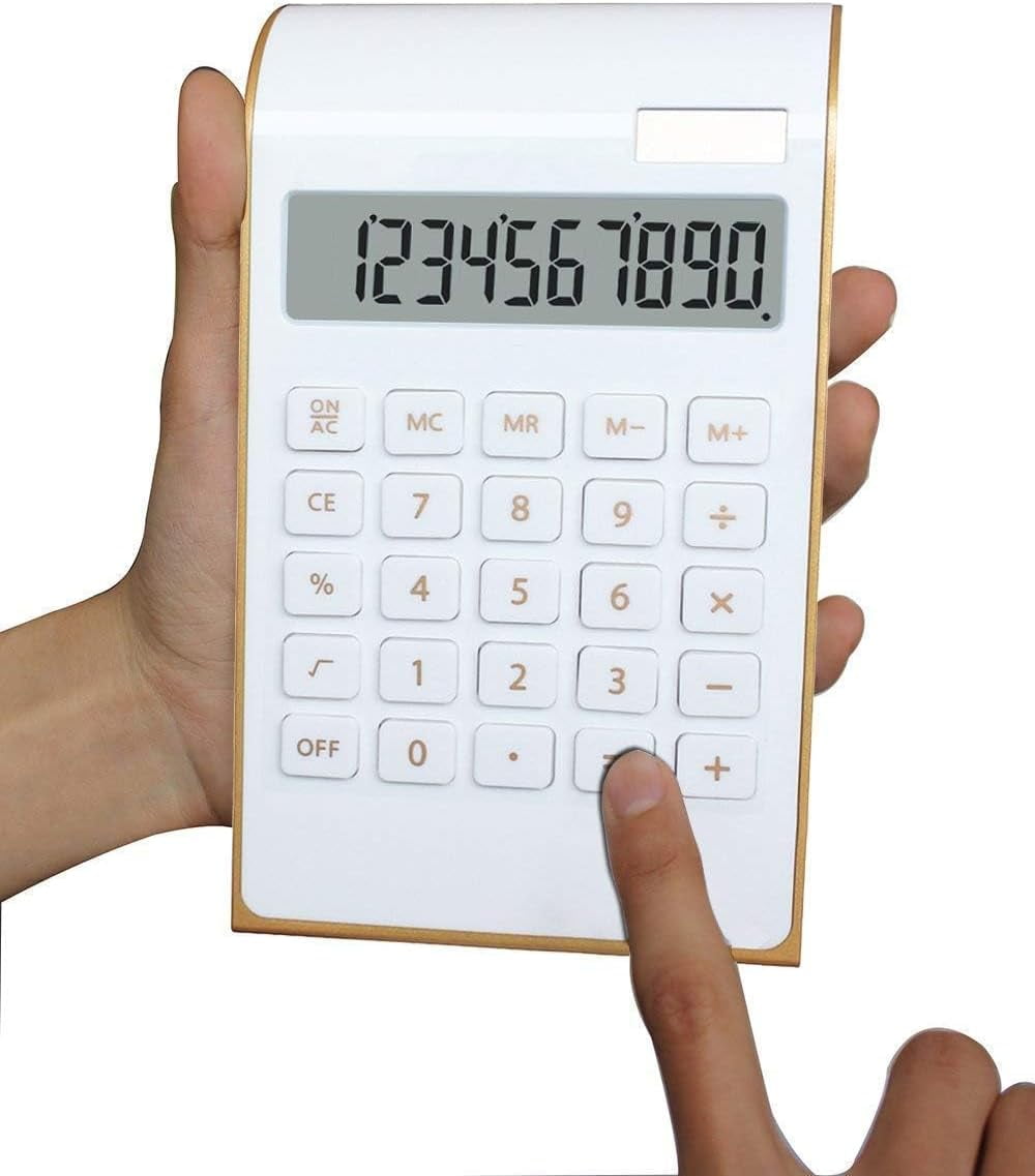Zhangyh 10 Digit Calculator:Small Calculator Handheld,Solar & Battery ...