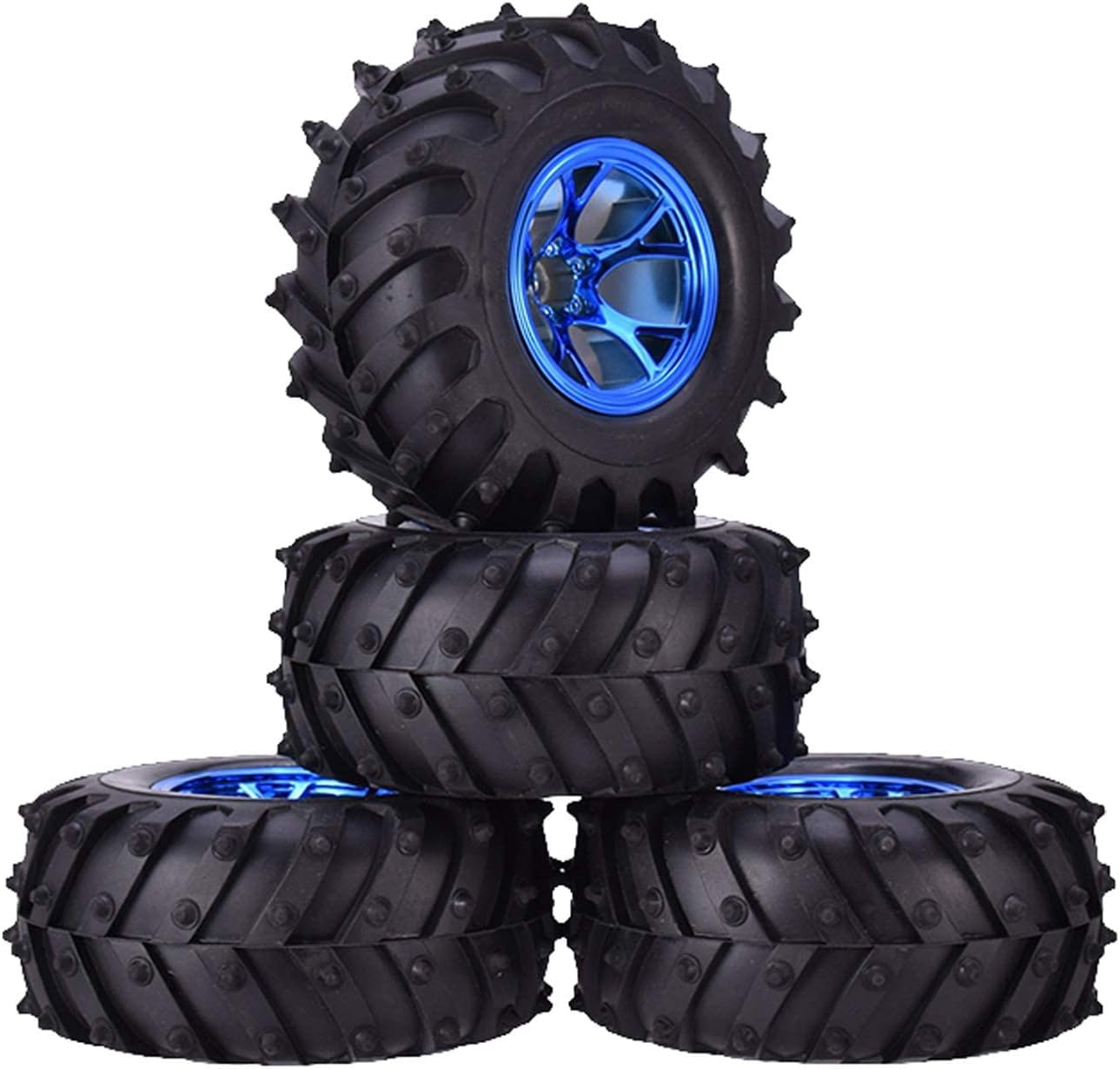 Zhangyh 4pcs 125mm Tyre RC Monster Truck Rubber Tyres and Plastic Wheel ...