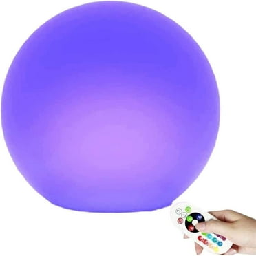 Magshion 16" LED Color Changing Ball, Outdoor LED Light-Up Night Light ...