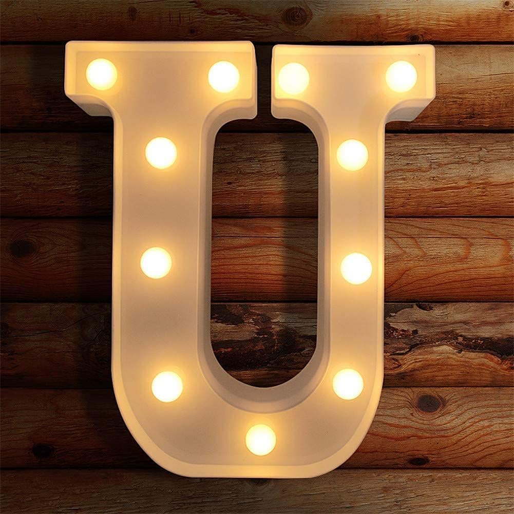 Zhangyh LED Letter Sign,Plastic Letter Signs with Lights,Battery ...