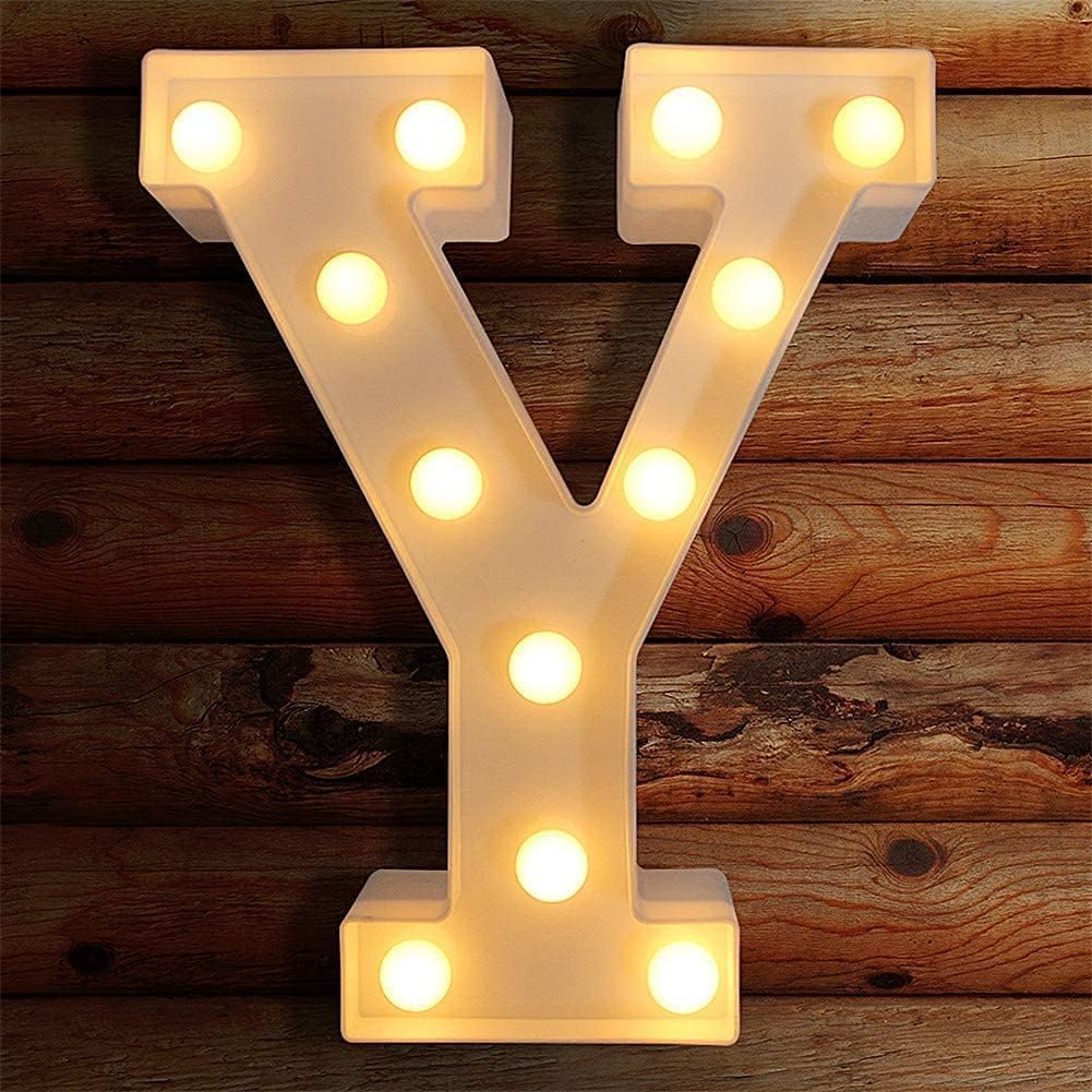 Zhangyh LED Letter Sign,Plastic Letter Signs with Lights,Battery ...