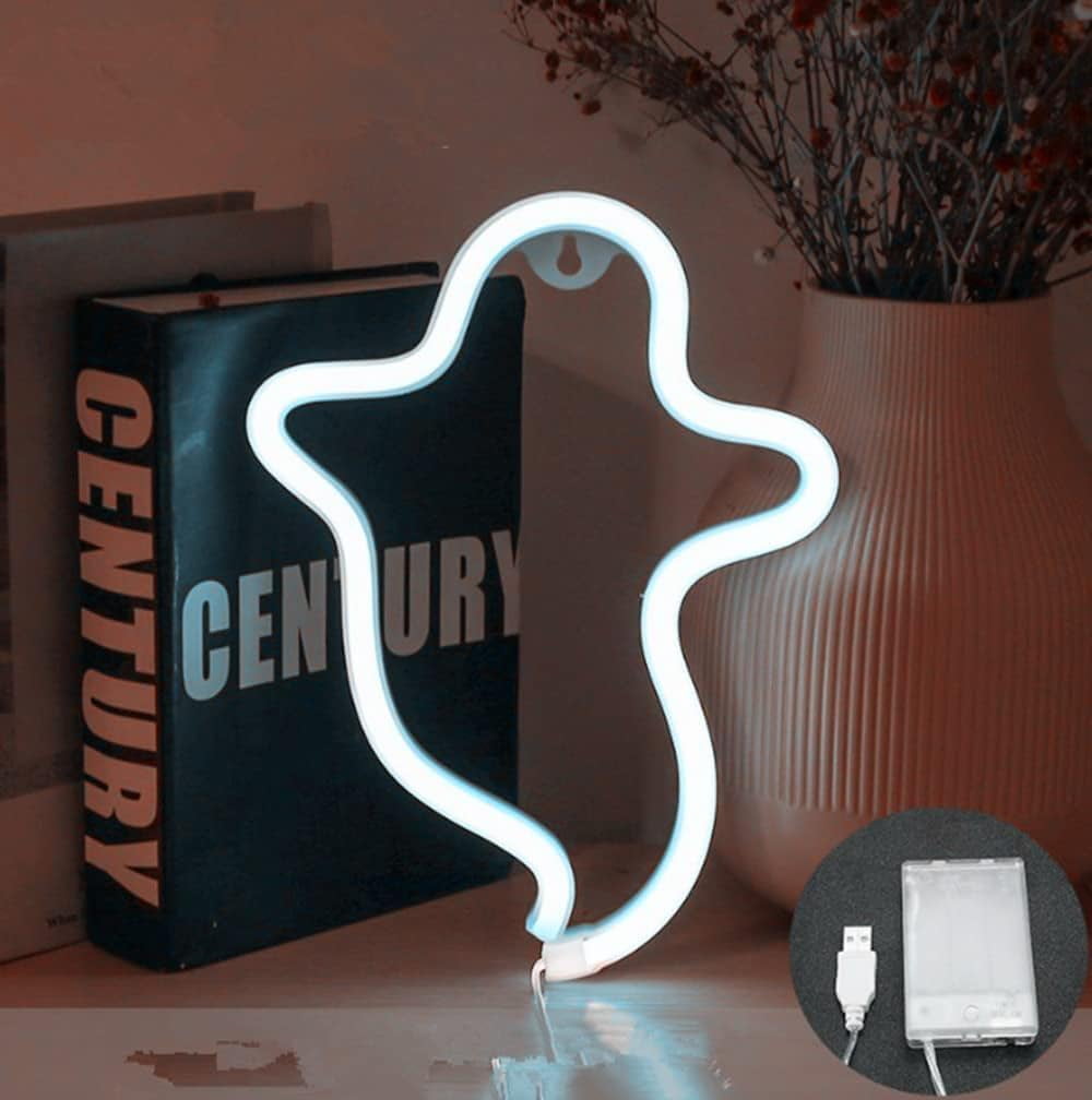 Zhangyh LED Neon Sign,Ghost Neon Sign Night Light Wall LED Neon Lamp ...