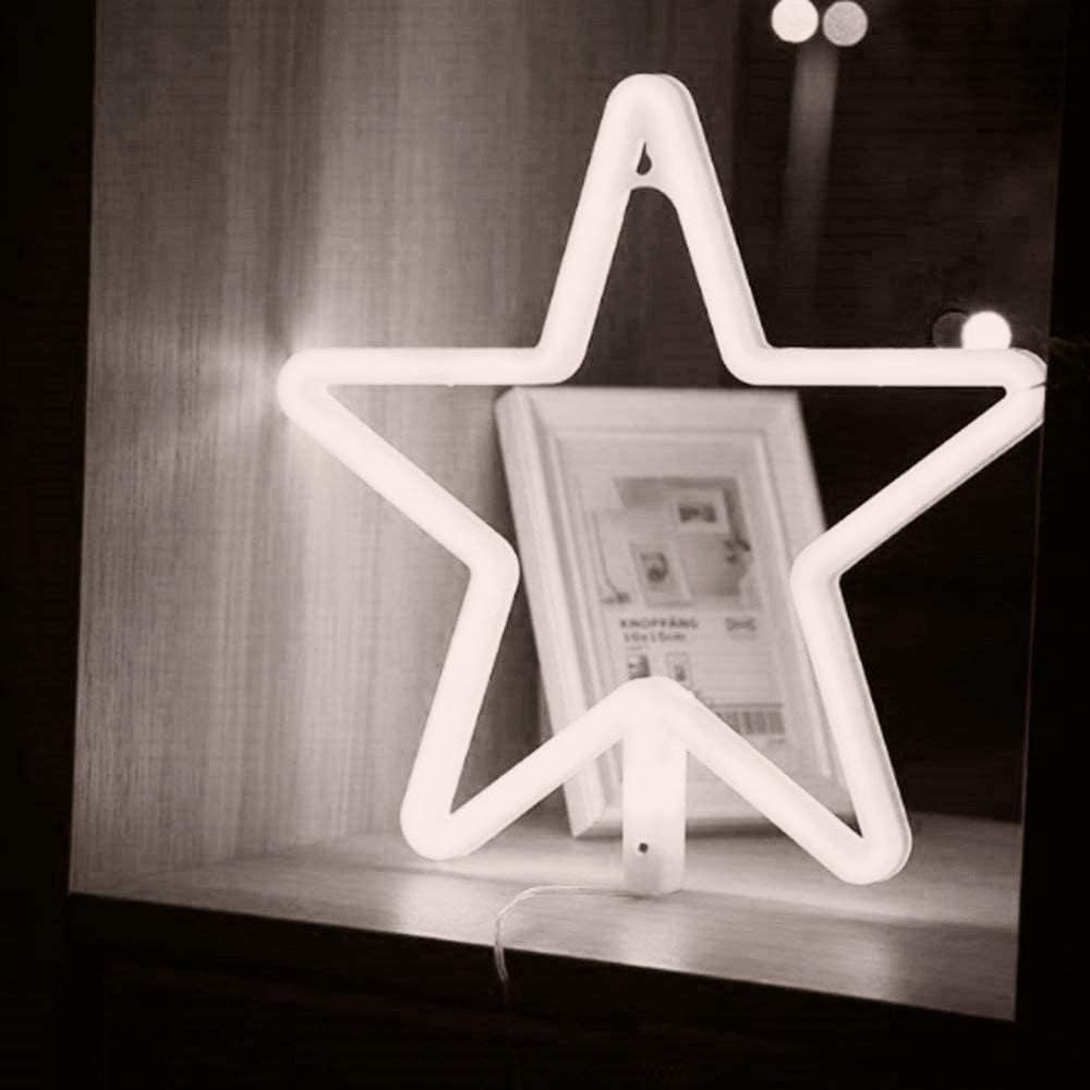 Zhangyh LED Neon Sign,Star Neon Sign Night Light Wall LED Neon Lamp USB ...