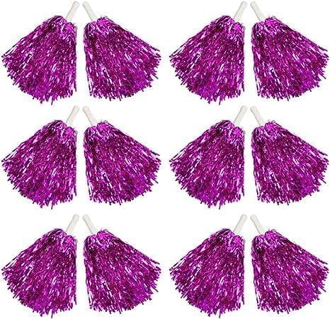 Zhangyh Pom Poms Cheerleading,Fluffy Cheerleader Pompoms with Baton ...