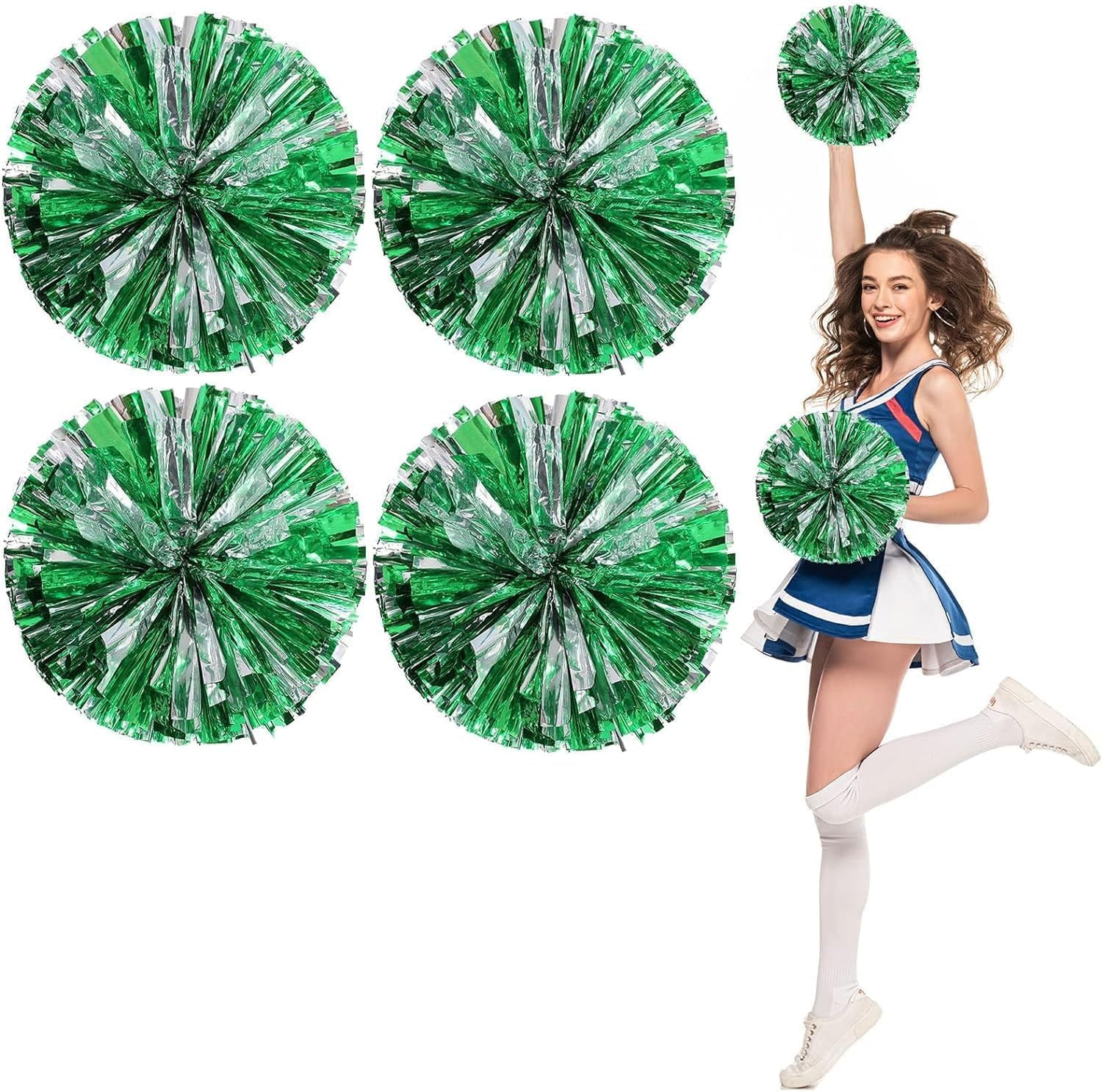 Zhangyh Pom Poms Cheerleading,Fluffy Cheerleader Pompoms with Finger ...