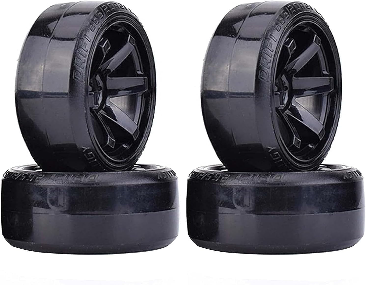 Zhangyh RC Drift Car Wheel and Tyre, 4PCS 63mm Hard Tires Plastic Wheel ...