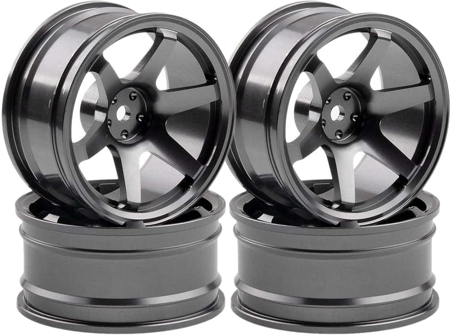 Zhangyh RC Wheel Hub, 4PCS 52mm Aluminium Alloy Metal 6-Spoke RC Wheel ...