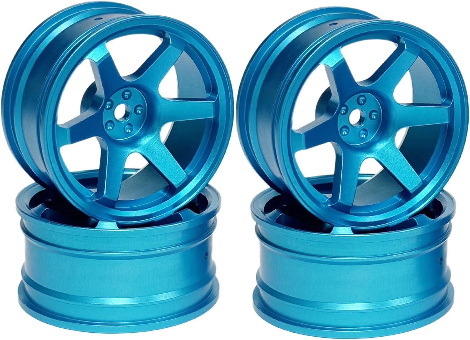 Zhangyh RC Wheel Hub, 4PCS 52mm Aluminium Alloy Metal 6-Spoke RC Wheel ...