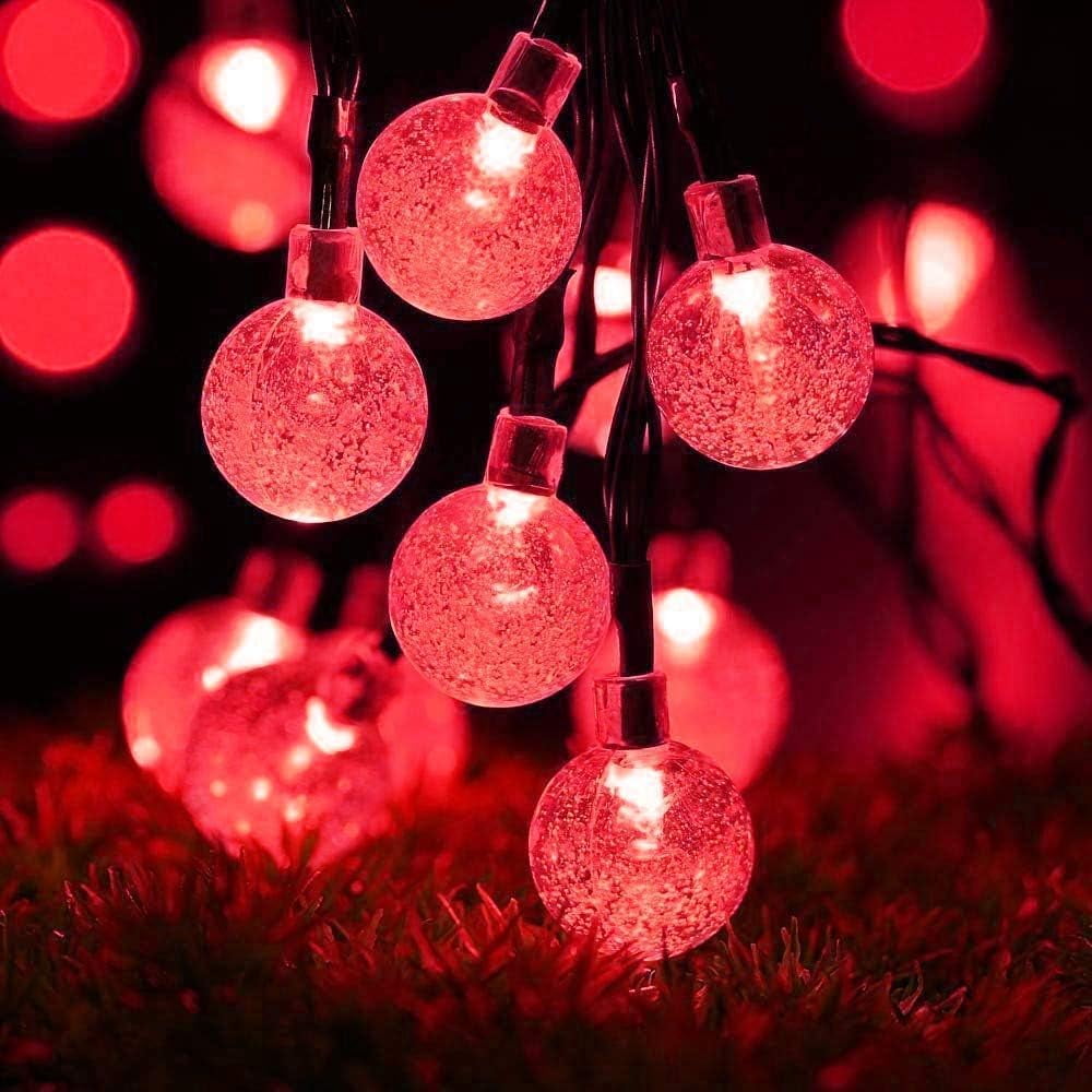 Zhangyh Solar Crystal Ball String Lights, LED Ball Fairy Lights ...