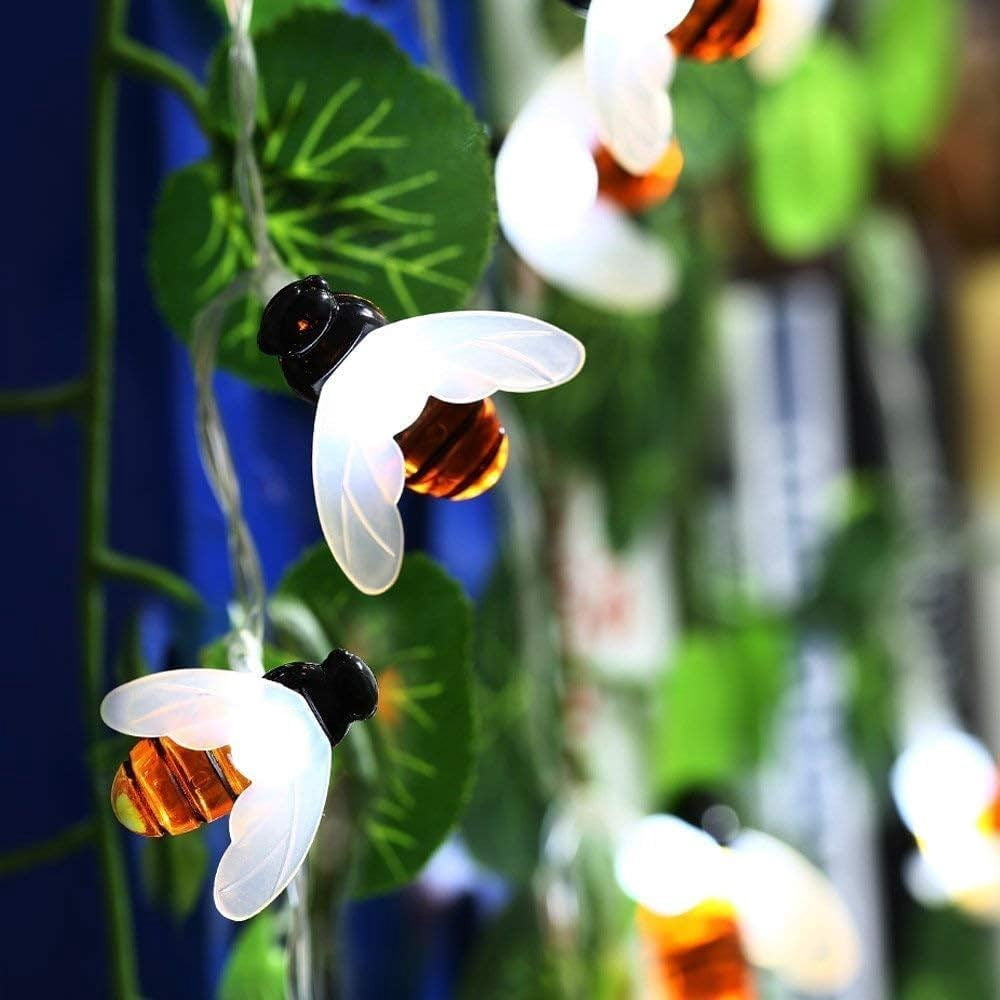 Zhangyh Solar Honey Bee String Lights,LED Bumble Bee Fairy Lights ...