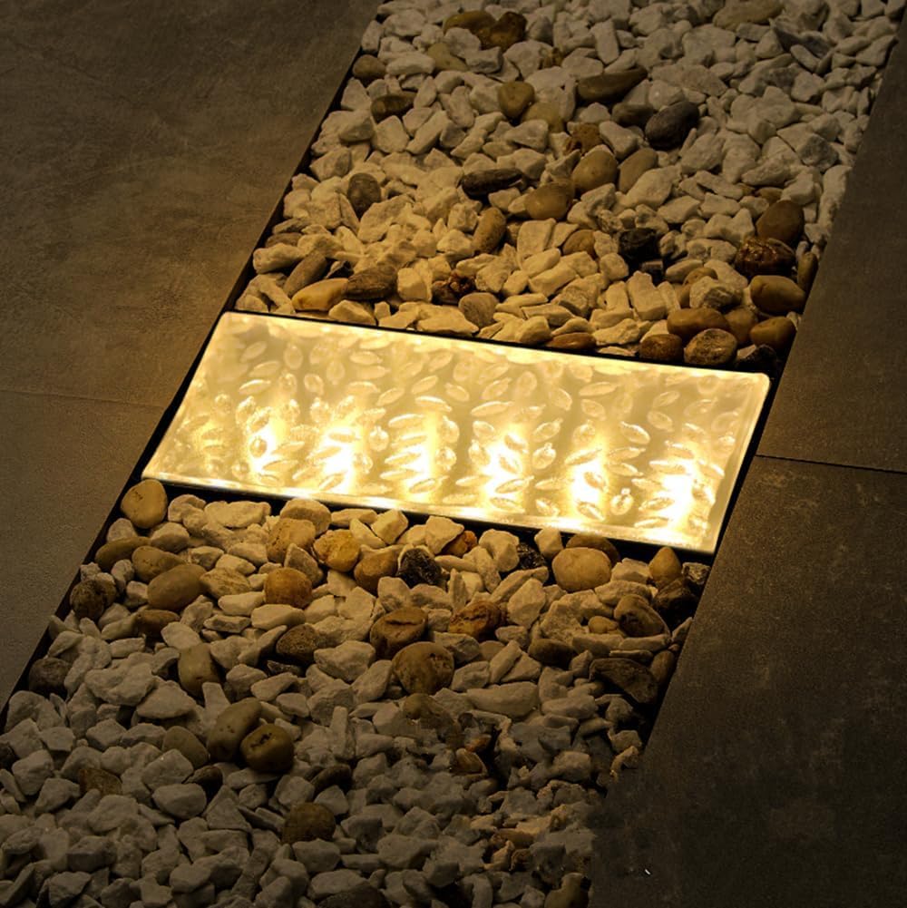 Zhangyh Solar Path Ice Lights Outdoor,Waterproof LED Glass Clear Brick ...