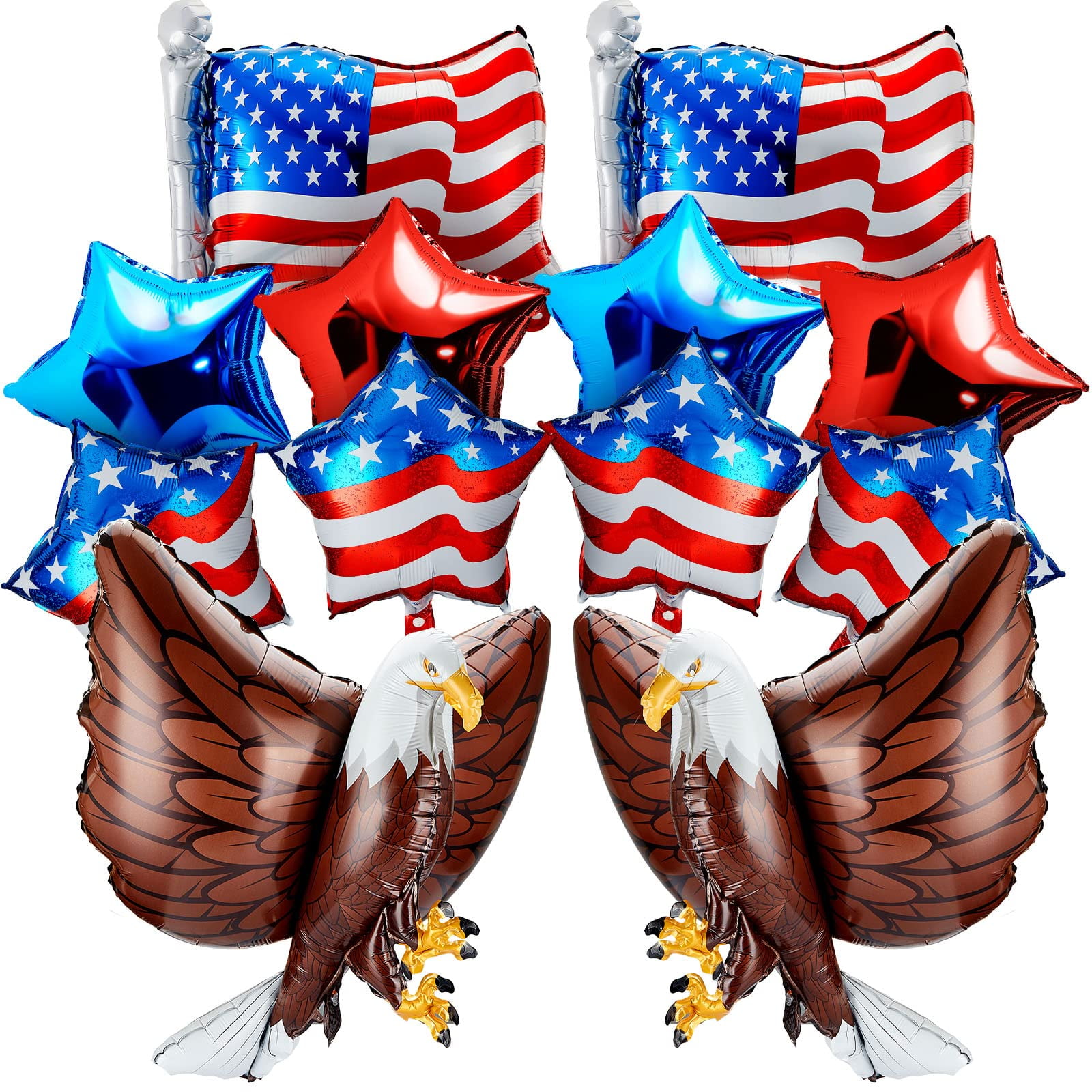 Zhanmai 12 Pcs Patriotic Eagle Balloon USA Red White and Blue Elections ...