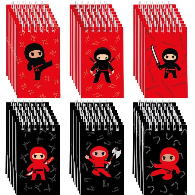 Zhanmai 48 Pcs Ninja Theme Secret Spiral Ninja Mini Notepads for Kids ...