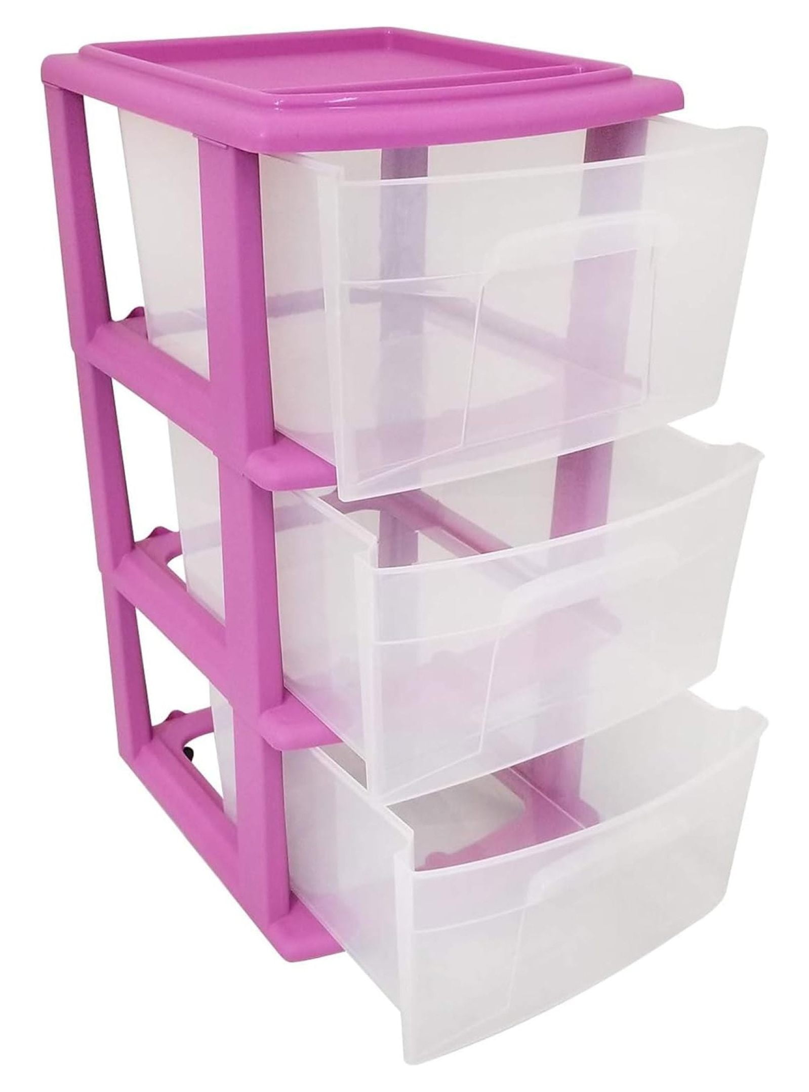 Zhao he Clear Plastic 3 Drawer Medium Home Organization Storage ...