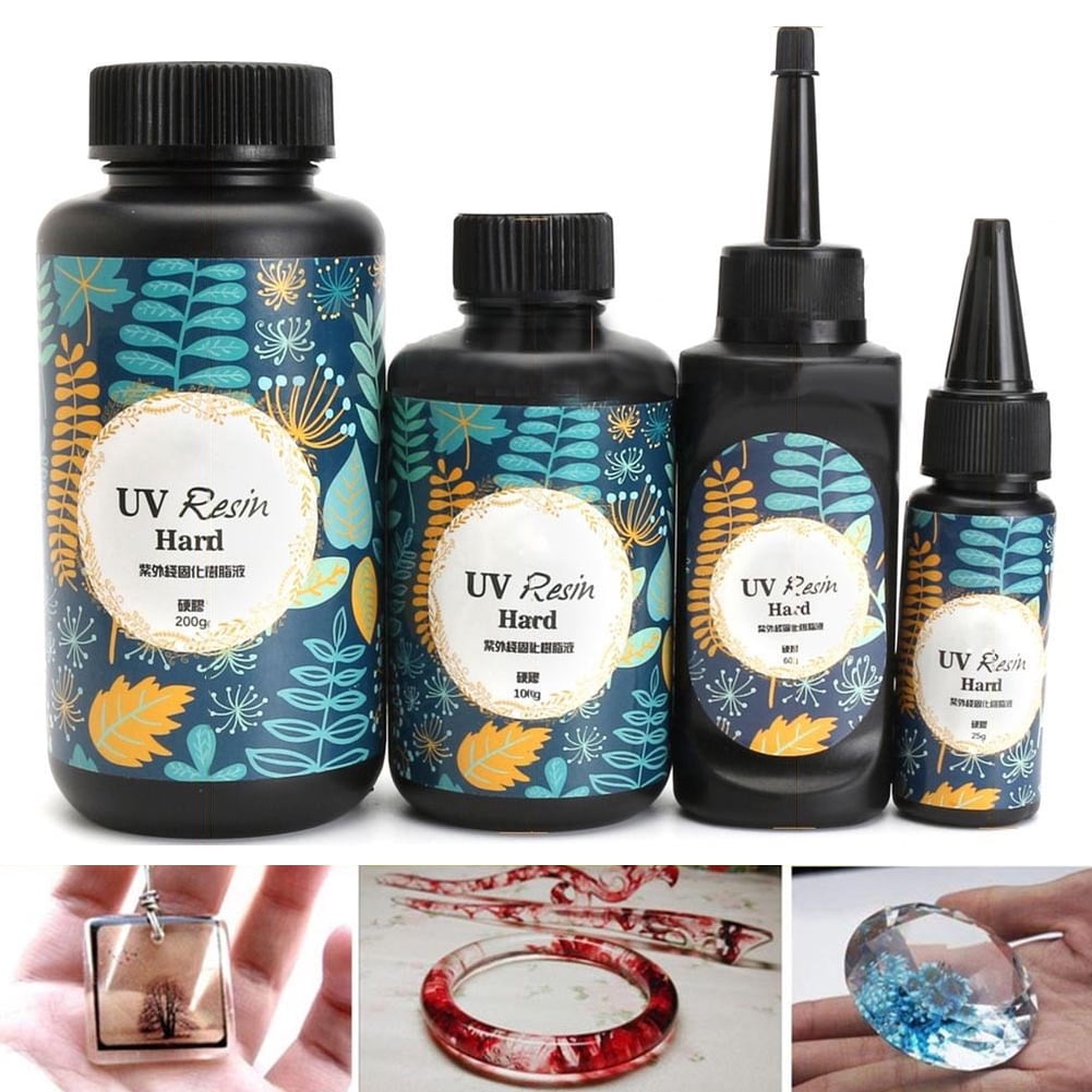 Zhaomeidaxi 10/15/25/60/100/200g UV Resin Clear Hard, UV Jewelry Resin ...