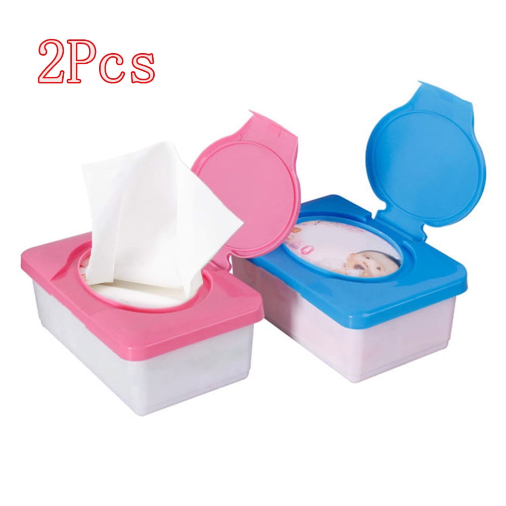 Zhaomeidaxi 2Pcs Diaper Wipes Dispenser Baby Wipes Casewith Buckle Lid ...