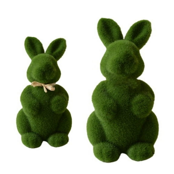Easter Bunny Decorations,Resin Moss Bunny Figurine,Garden Artificial ...