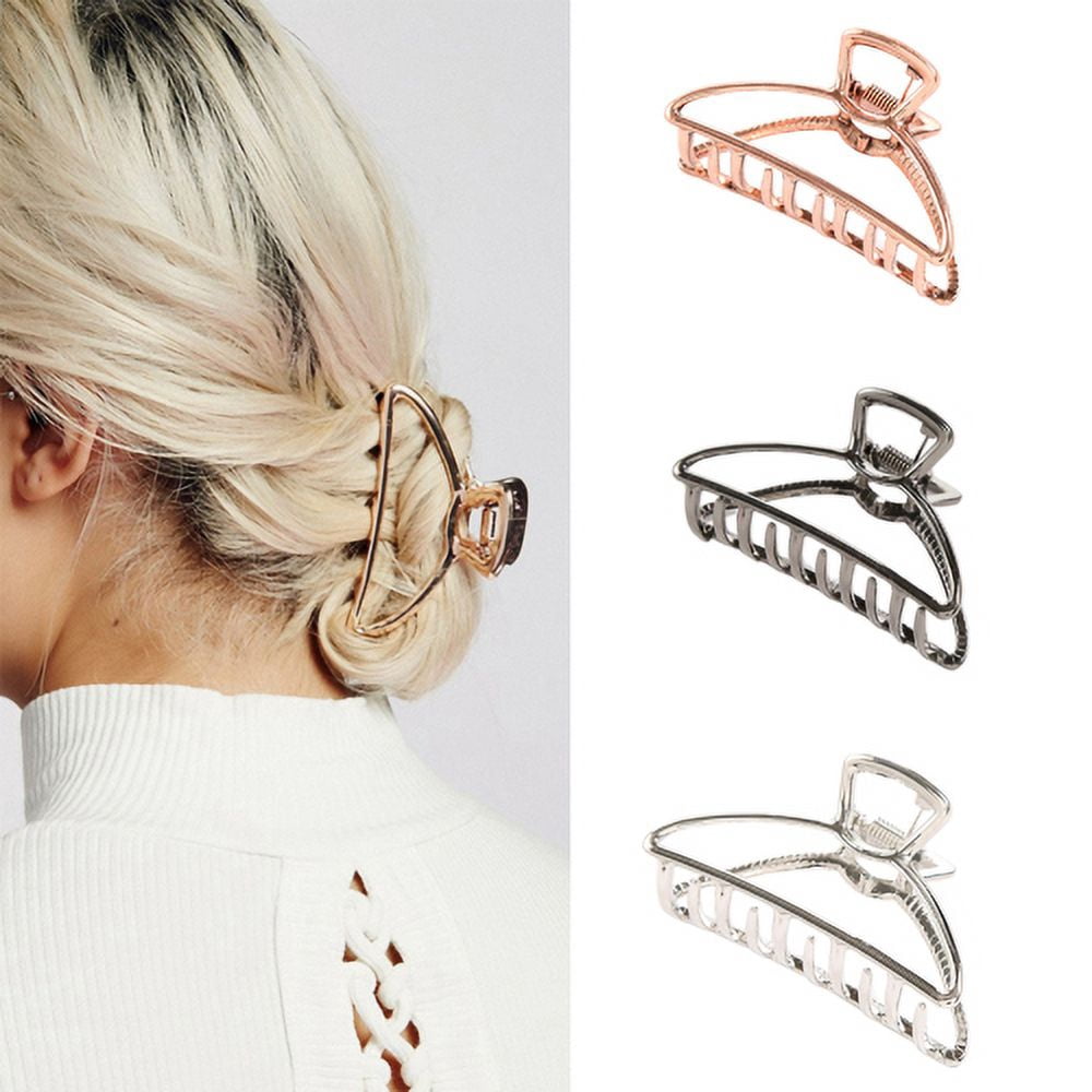 Zhaomeidaxi 4PCS Large Metal Retro Hair Claw Clips Hair Catch Barrette ...