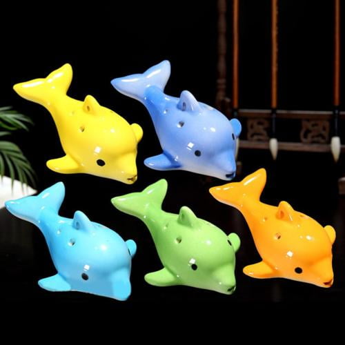 Zhaomeidaxi 6 Hole Dolphin Ocarina AC tune Cartoon Ceramic Musical ...