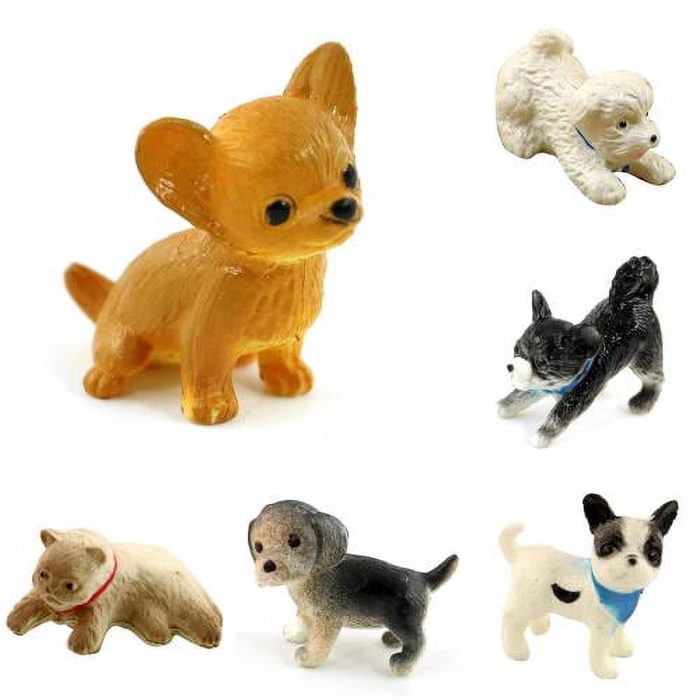 Zhaomeidaxi 6PCS Dog Figurines Play set, Realistic Detailed Plastic ...