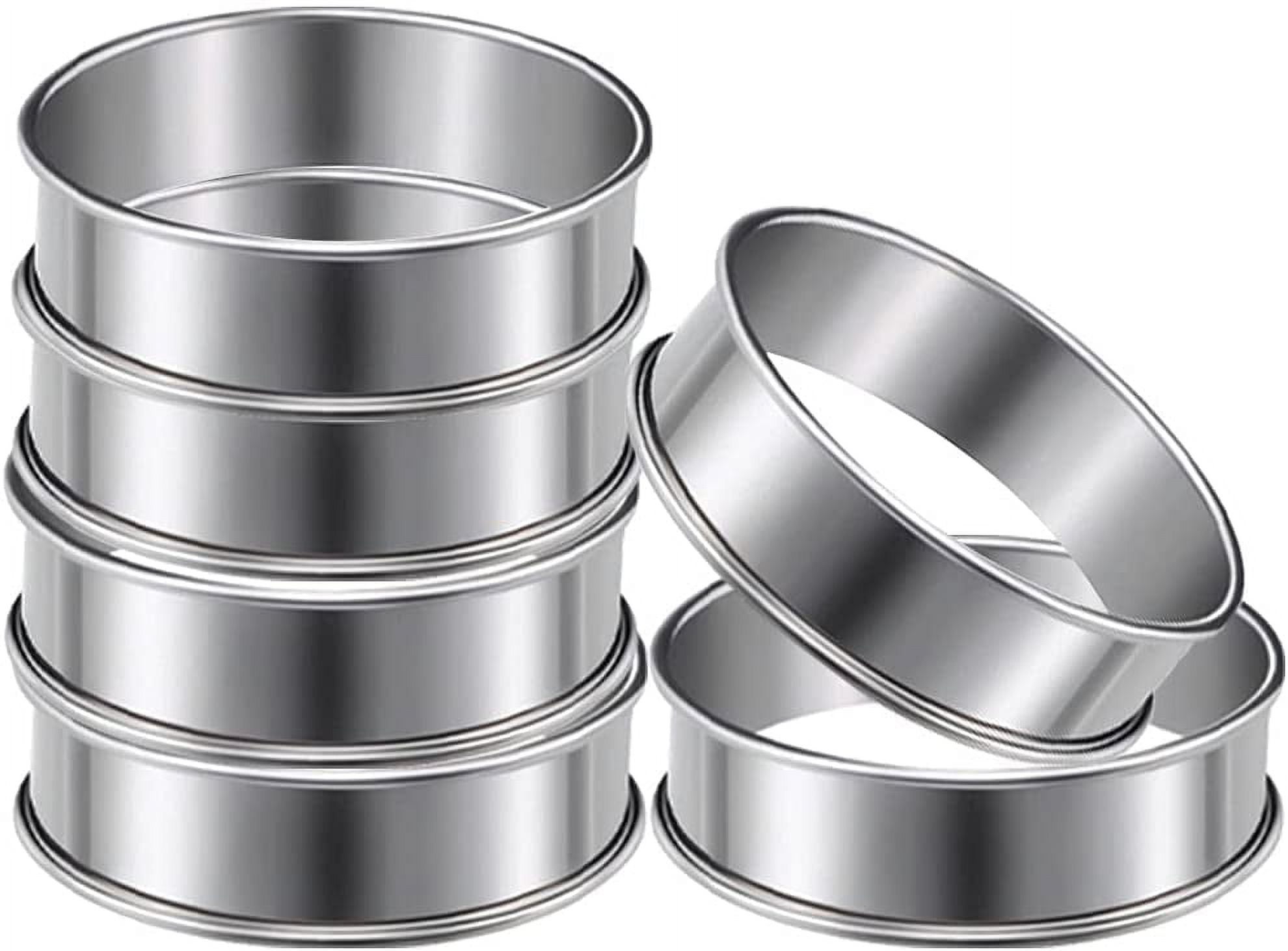 Zhaomeidaxi 6Pcs 8cm English Muffins Rings Rolled Tart Ring Stainless ...