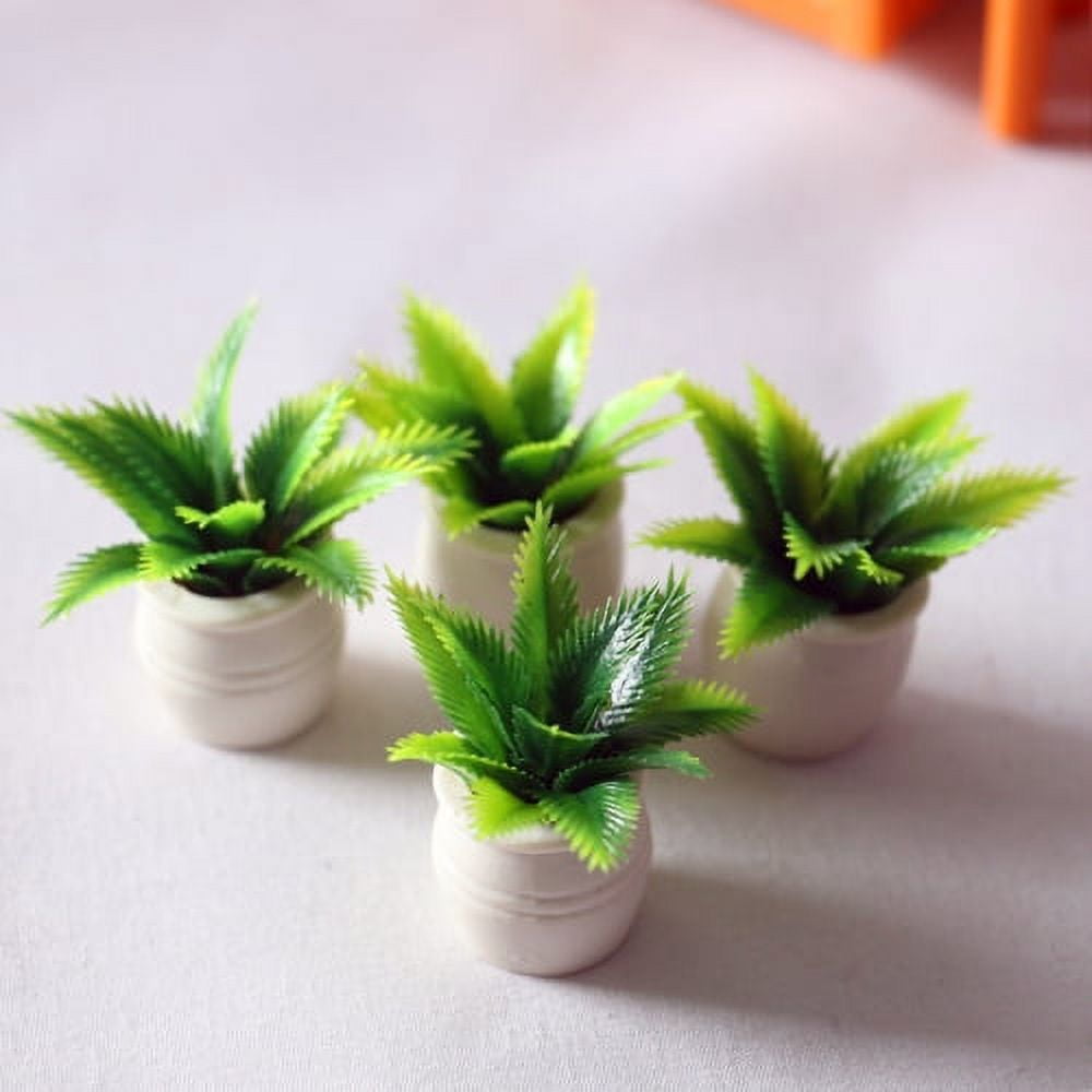 Zhaomeidaxi 6pcs Artificial Mini Potted Plants Tiny Miniature ...