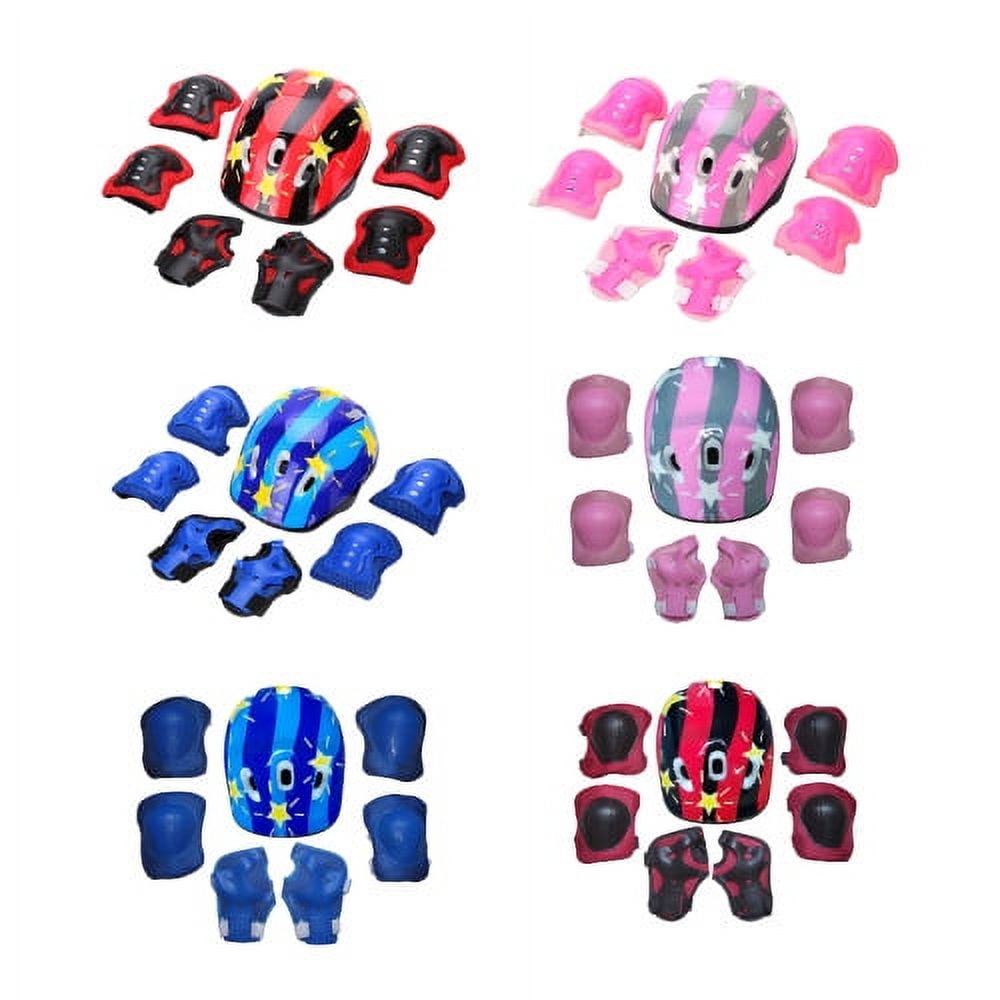 Zhaomeidaxi Kids Safety Gear Set, Adjustable Helmet & Pads for Ages 5-8 ...