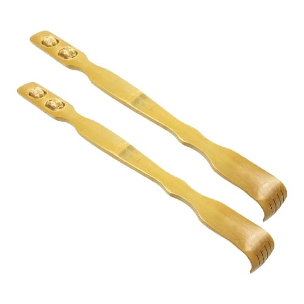 Zhaomeidaxi 2 Piece Bamboo Back Scratcher, 19" Handheld Body Massager ...