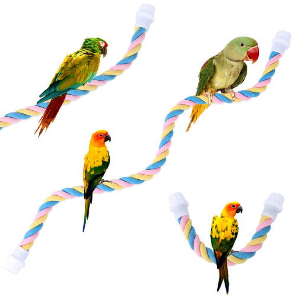 Zhaomeidaxi Birds Cotton Rope Climbing Toys U-shaped Parrot Cage Stand ...