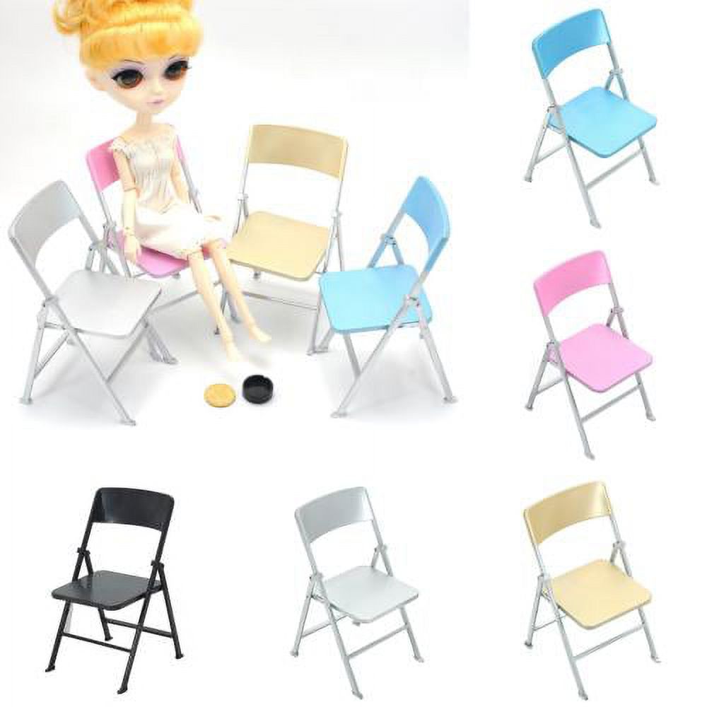 Zhaomeidaxi Chair 1:6 Scale Miniature Plastic Chair Miniature Chair DIY ...