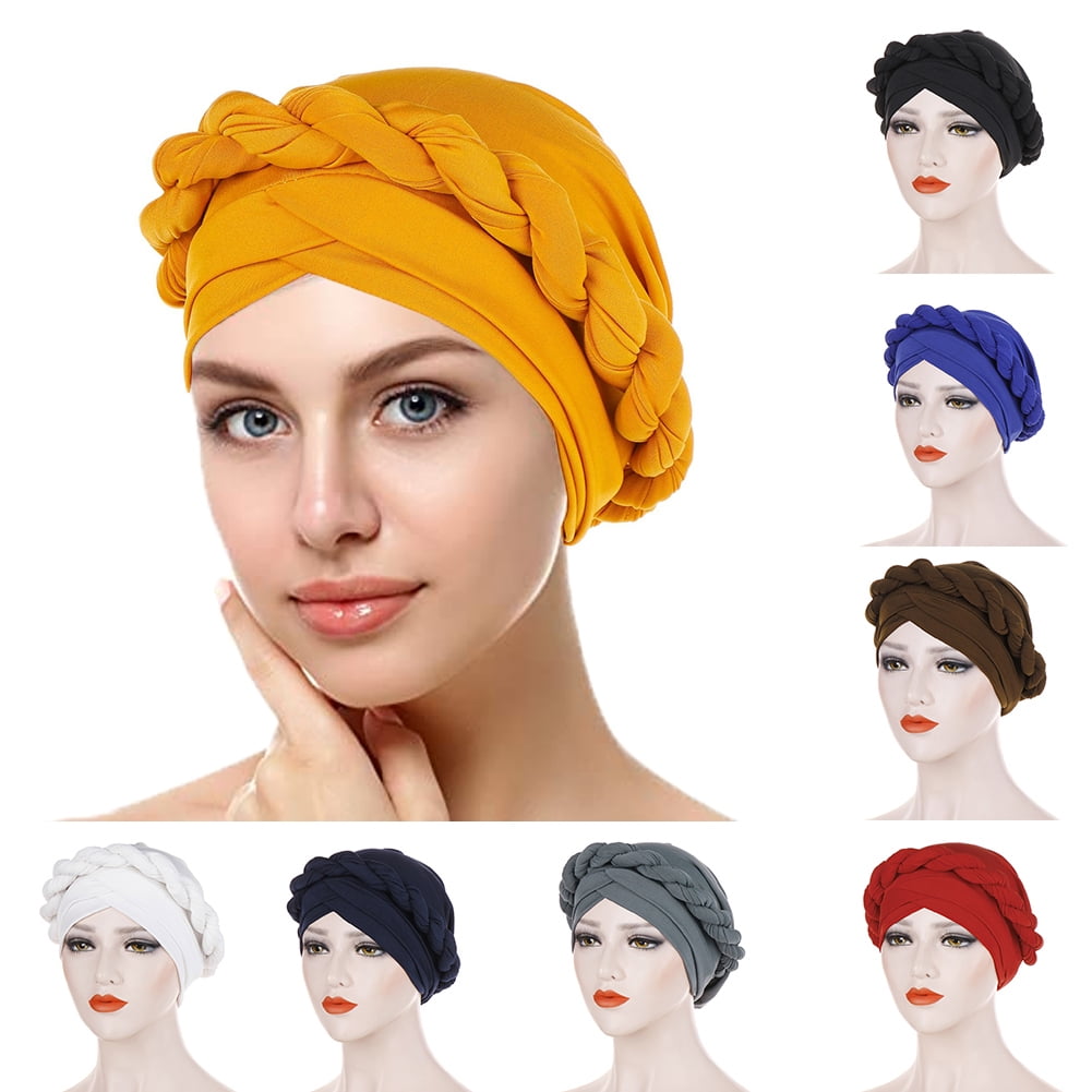 Zhaomeidaxi Chemo Cancer Braid Turban Cap Ethnic Bohemia Twisted Hair ...